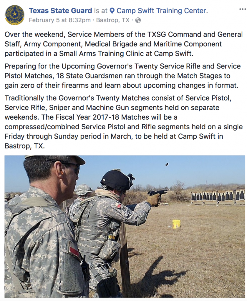 Texas troops undergo firearms training for upcoming competition ...