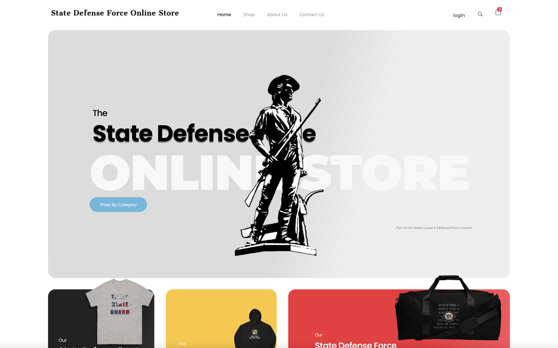 New State Defense Force Online Store Unveiled! - StateDefenseForce.com