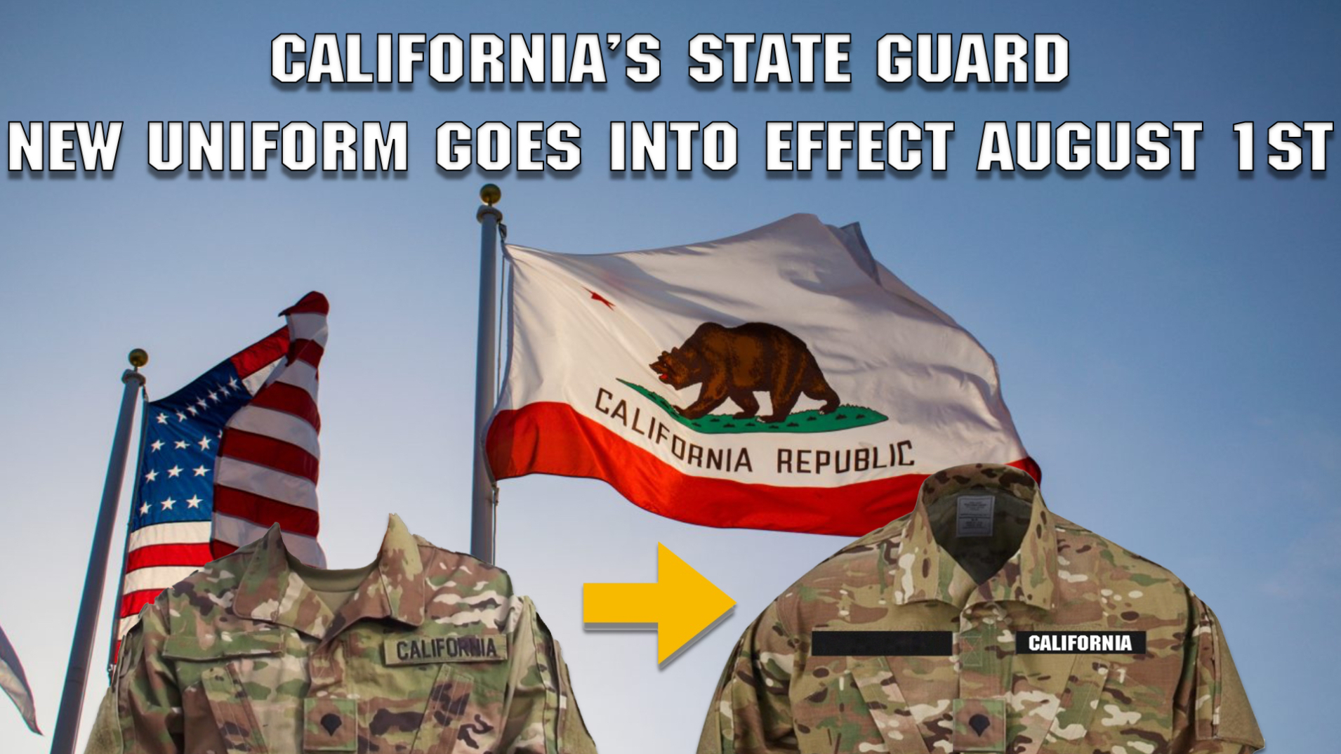 California State Guard's Major Uniform Overhaul to Begin on August 1st ...